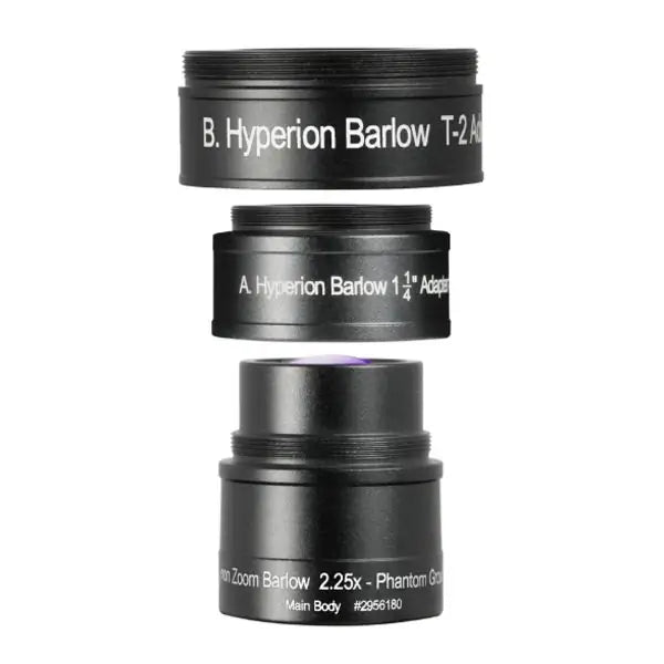 Baader Hyperion Zoom Barlow 2.25X (HYP-BARLOW) — Astronomy Plus ...