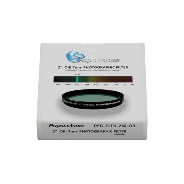 Pegasus Astro Photographic Filter - OIII 2'' Mounted Filter (PEG-FLTR ...