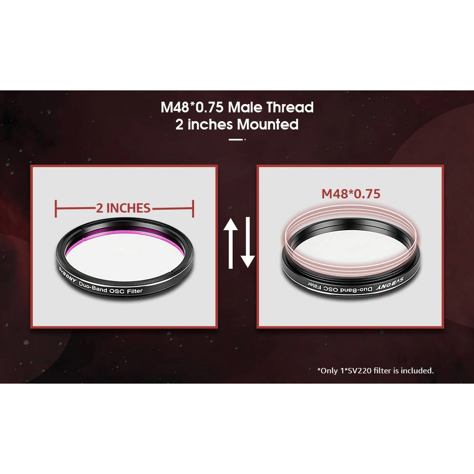 Svbony 7nm Dual-Band Nebula filter - Astronomy Plus — Astronomy Plus ...